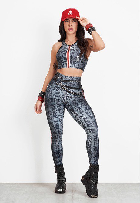 Moda Fitness Estampada: Leggings, Tops, Regatas, Calças | Rock Code ...